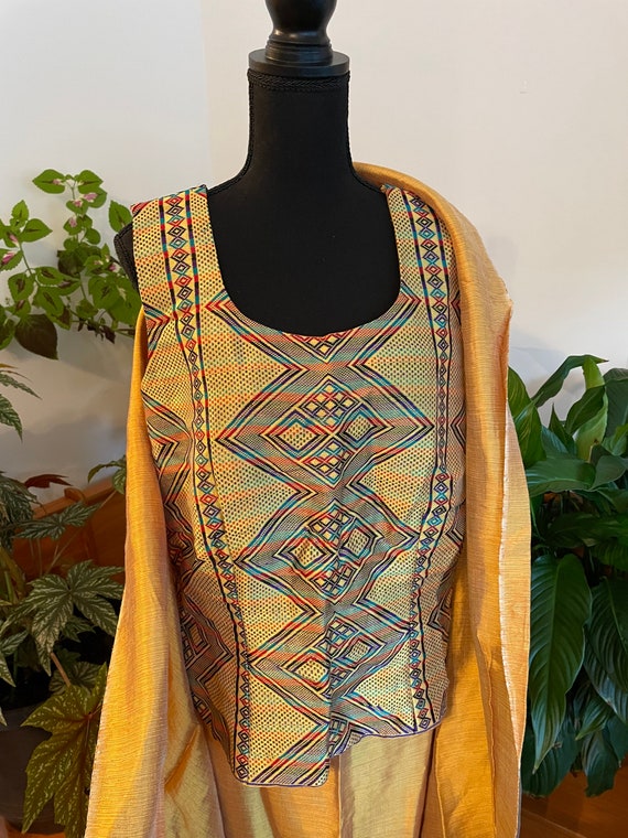 Handmade 4 piece habesha outfit - Gem