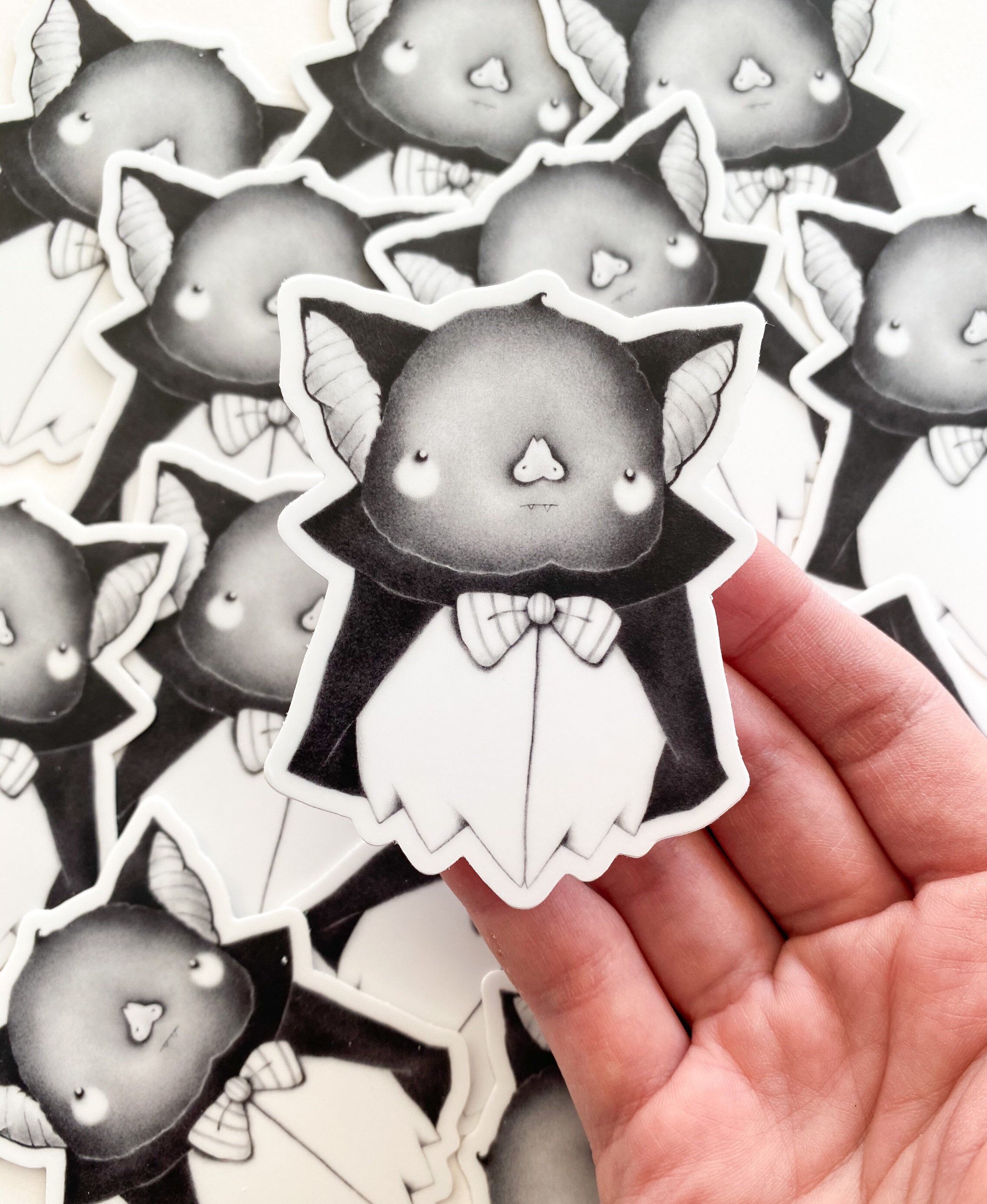 Fancy Bat cute vampire bat vinyl sticker | Etsy