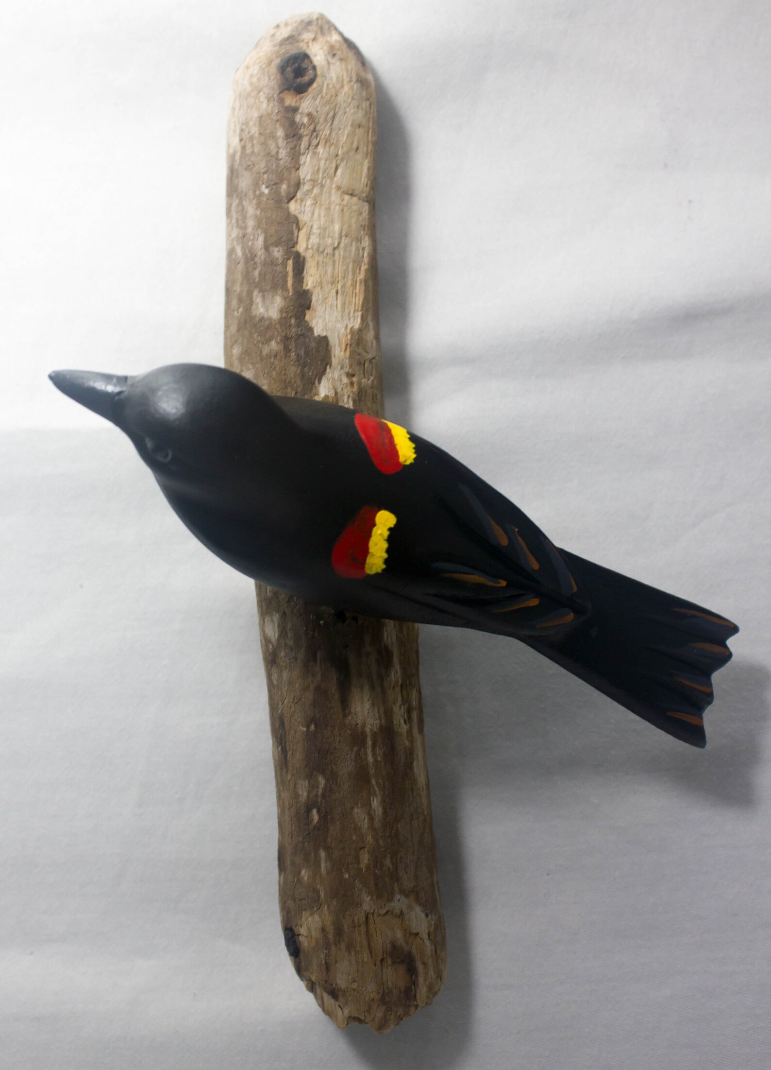 Red Winged Blackbird Left Facing. Handcrafted Carved Wooden | Etsy