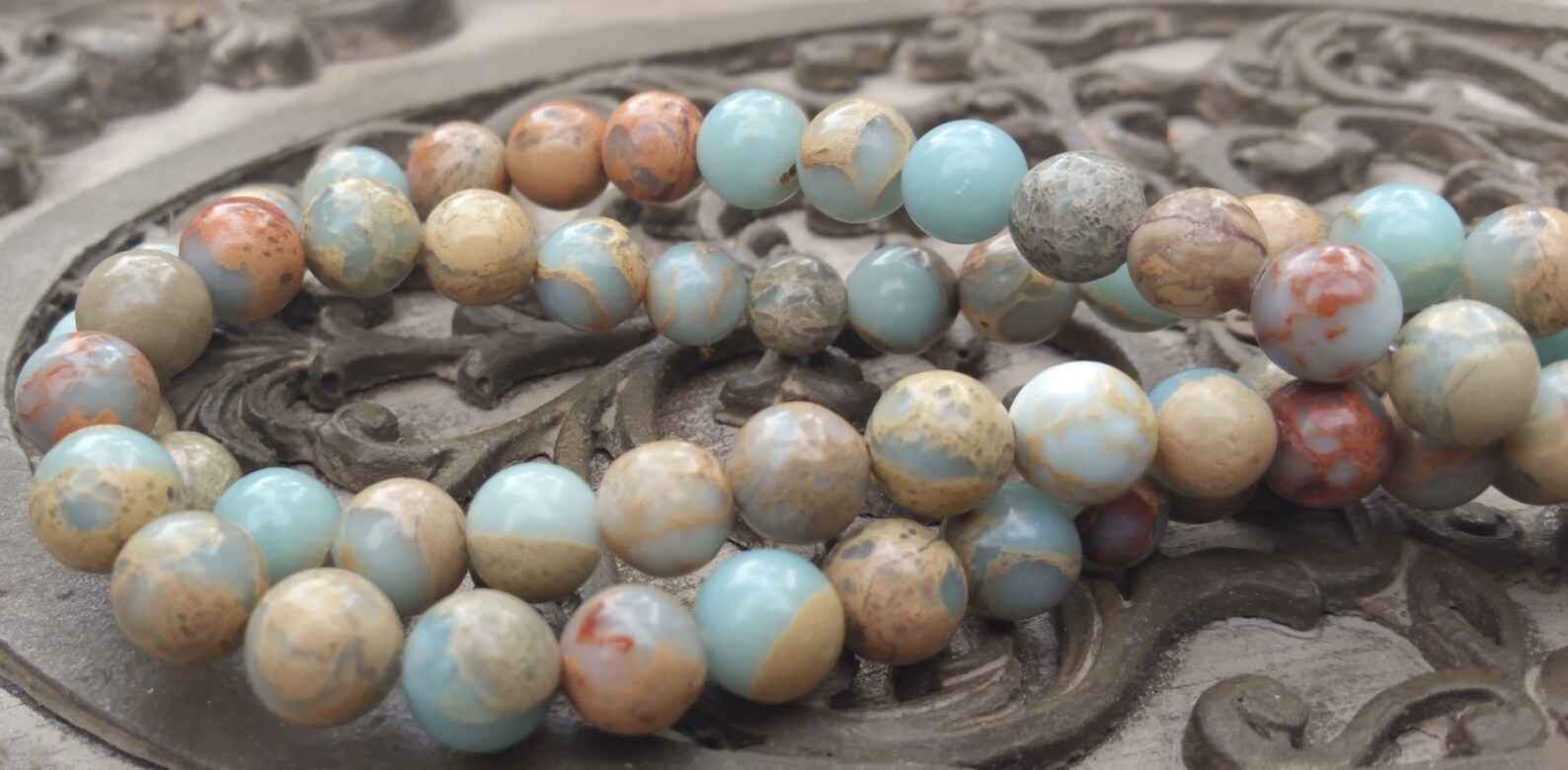 8mm African Opal Jasper Round Beads, Full Strand 50 Pcs - Etsy