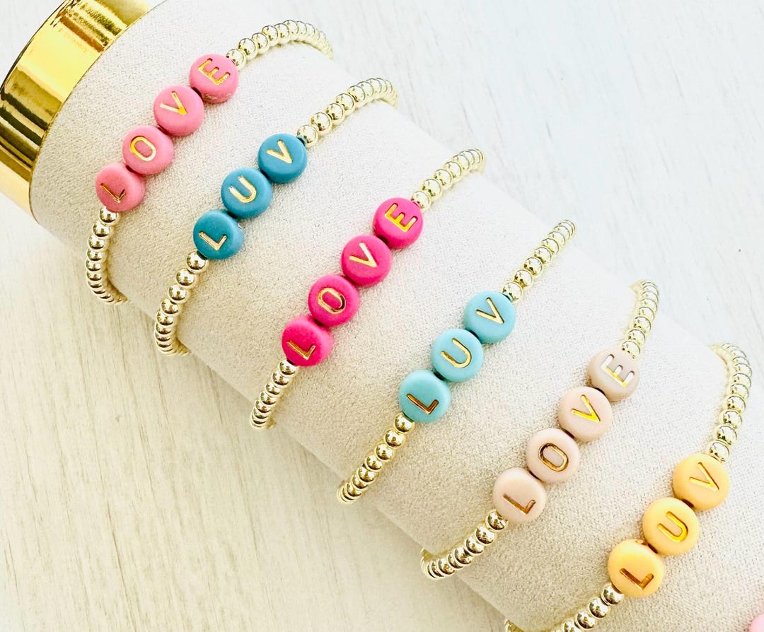 Personalized Name Bracelet, Custom Word Jewelry, Mom Bracelets ...