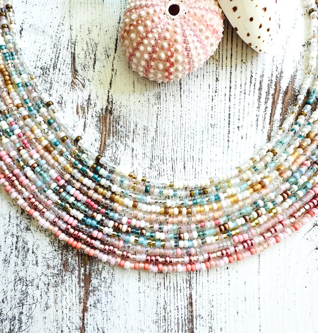 Beaded Choker, Beach Collection, Beaded Necklace, Seed Bead Choker ...