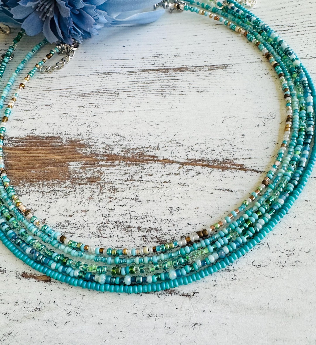 Beaded Choker, Summer Collection, Beaded Necklace, Seed Bead Choker ...
