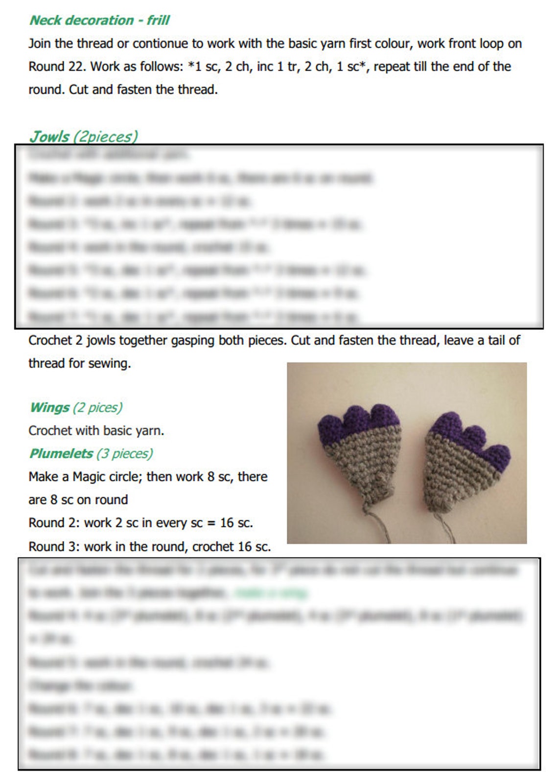 Cock Louie Toymagic. Rooster Cockerel Cockcrochet Pattern - Etsy Norway