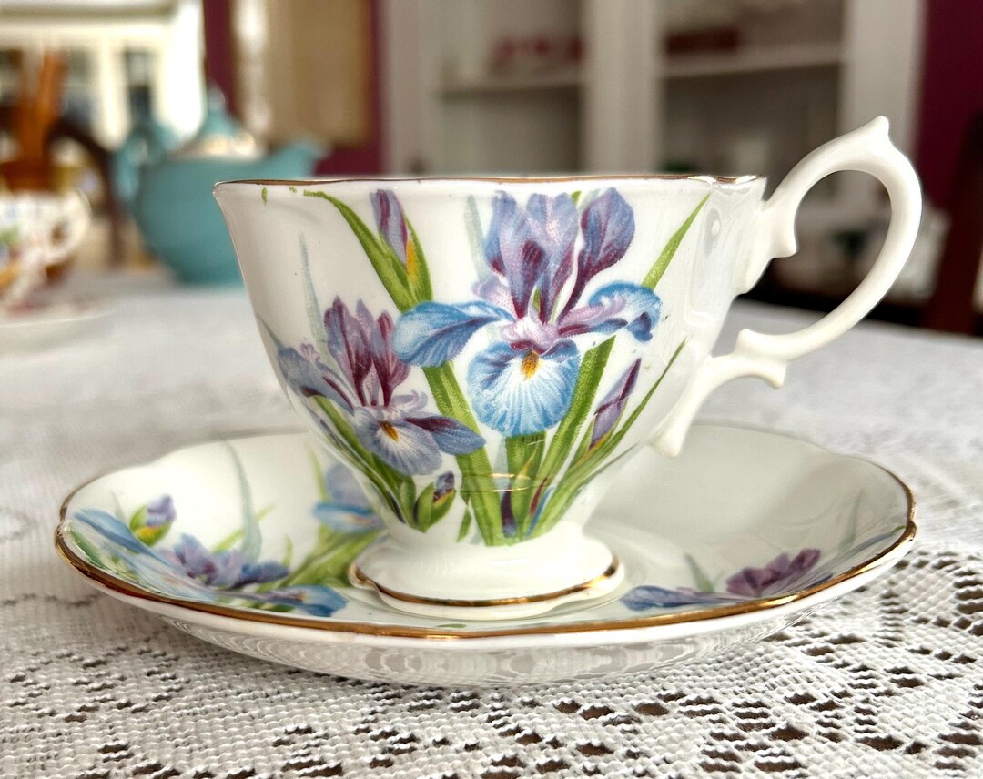 Royal Albert Iris Gorgeous Teacup and Saucer C. 1920 for Valentine ...