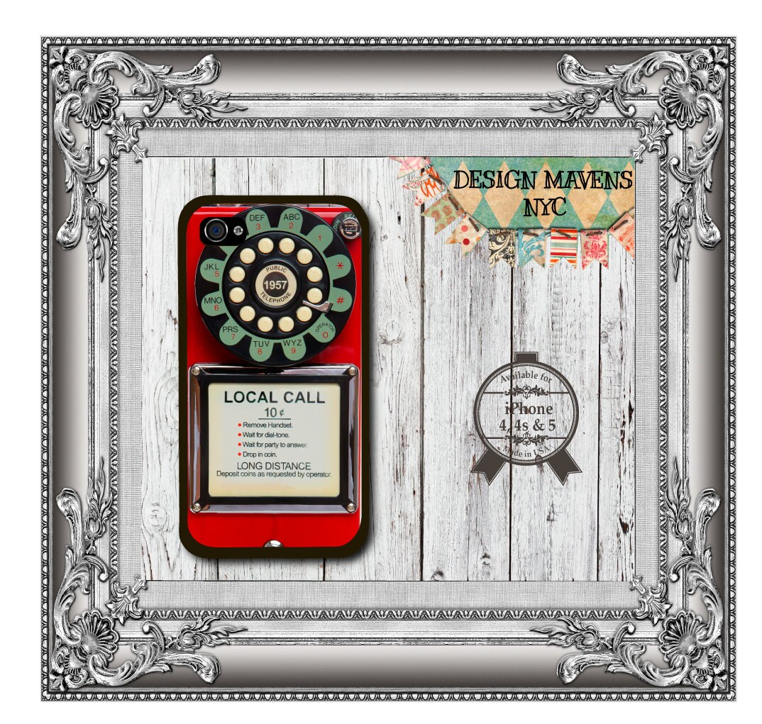 Retro Pay Phone iPhone Case Hard Plastic iPhone Case Fits | Etsy