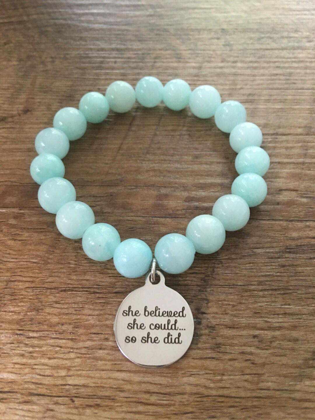 She Believed She Could...so She Did Bracelet, Stretch Bracelet ...