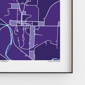 Kenyon College - Map Print - Etsy