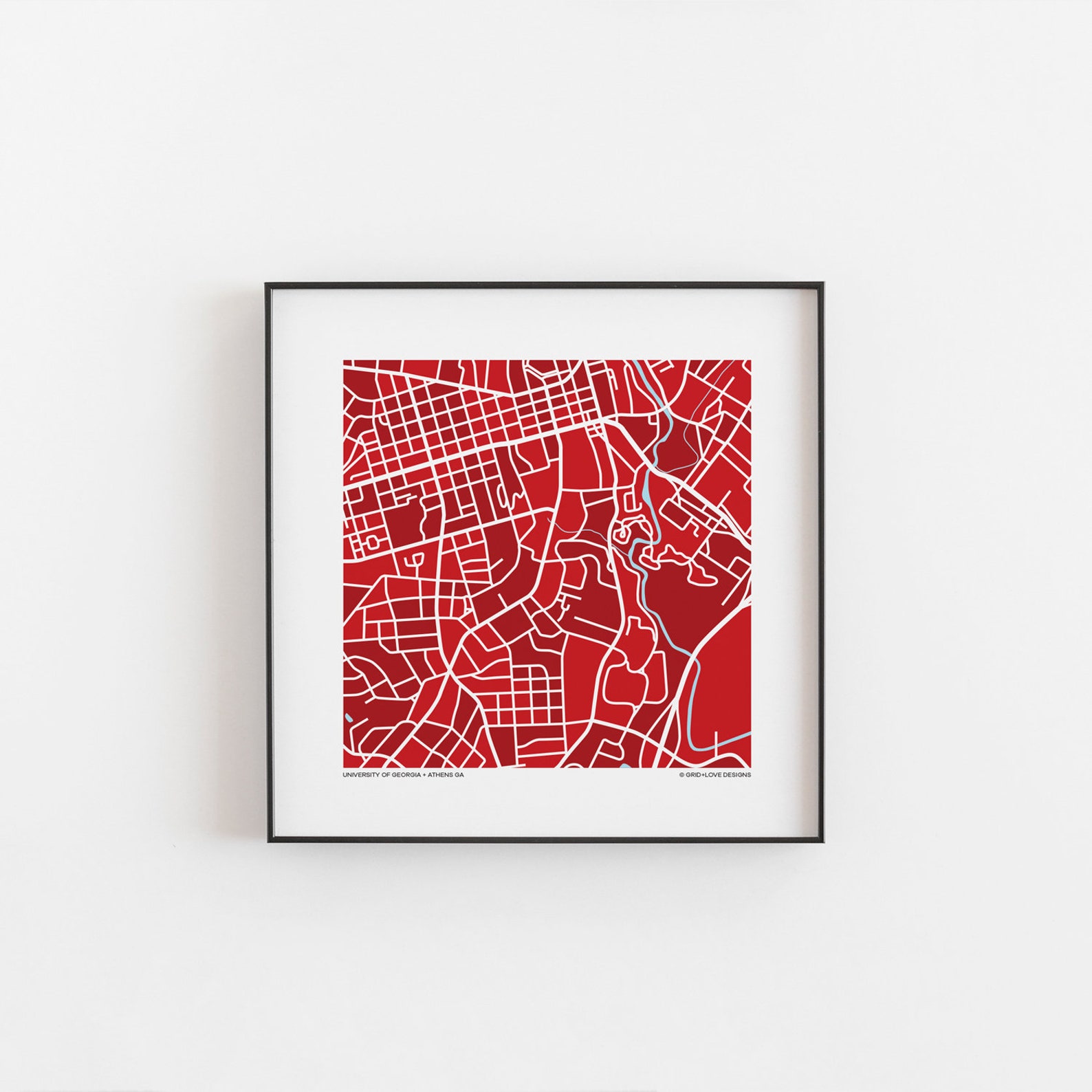 University of Georgia Map Print - Etsy