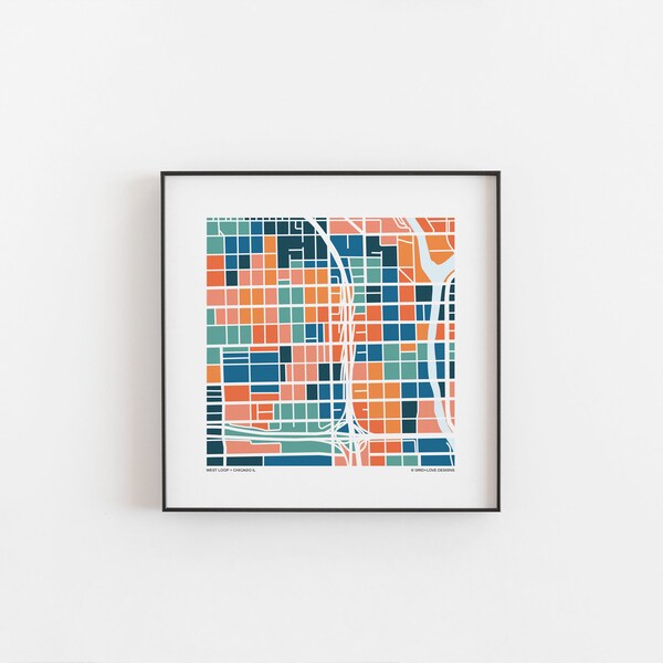 Chicago Map - Etsy