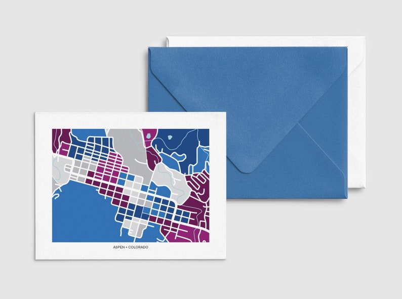 Aspen CO Map Cards - Etsy