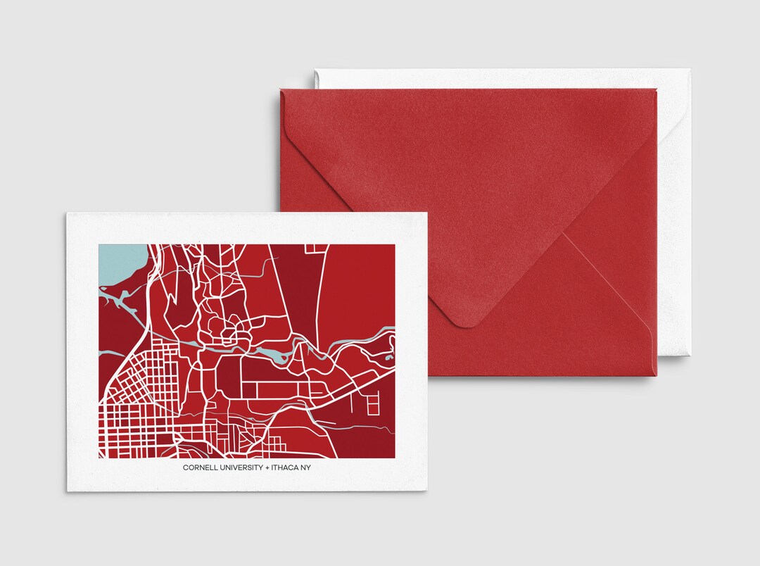 Cornell University Map Cards - Etsy