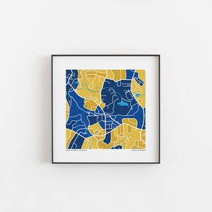 Emory University - Map Print - Etsy