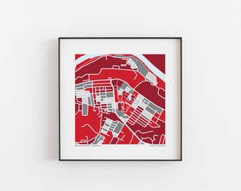 Cleveland Art Print City Map / Ohio Wall Art University Map - Etsy