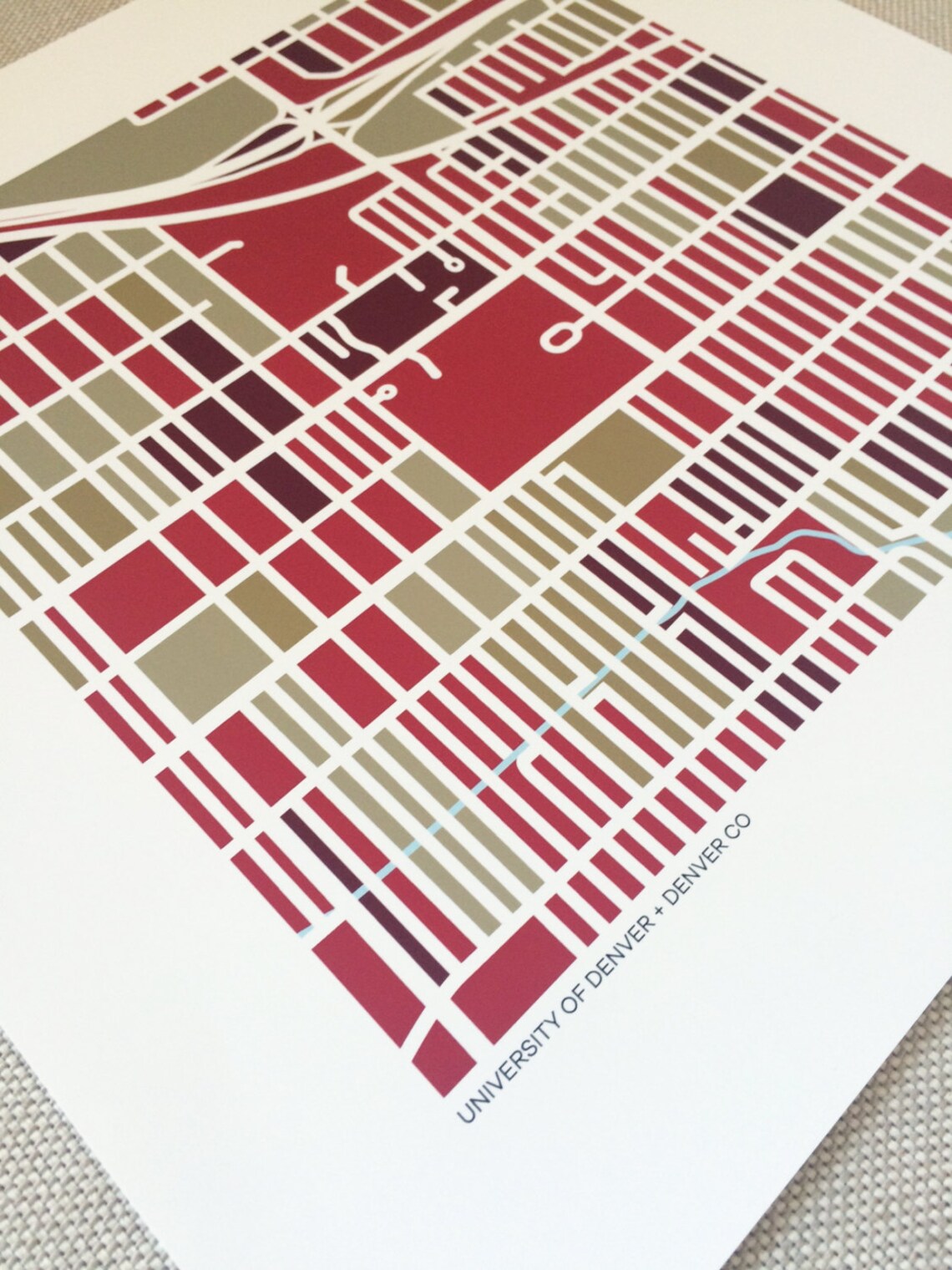 University of Denver Map Print - Etsy