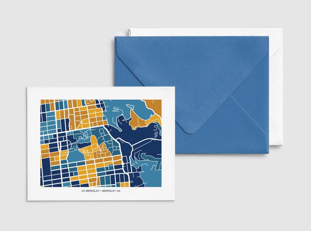 UC Berkeley Map Cards - Etsy