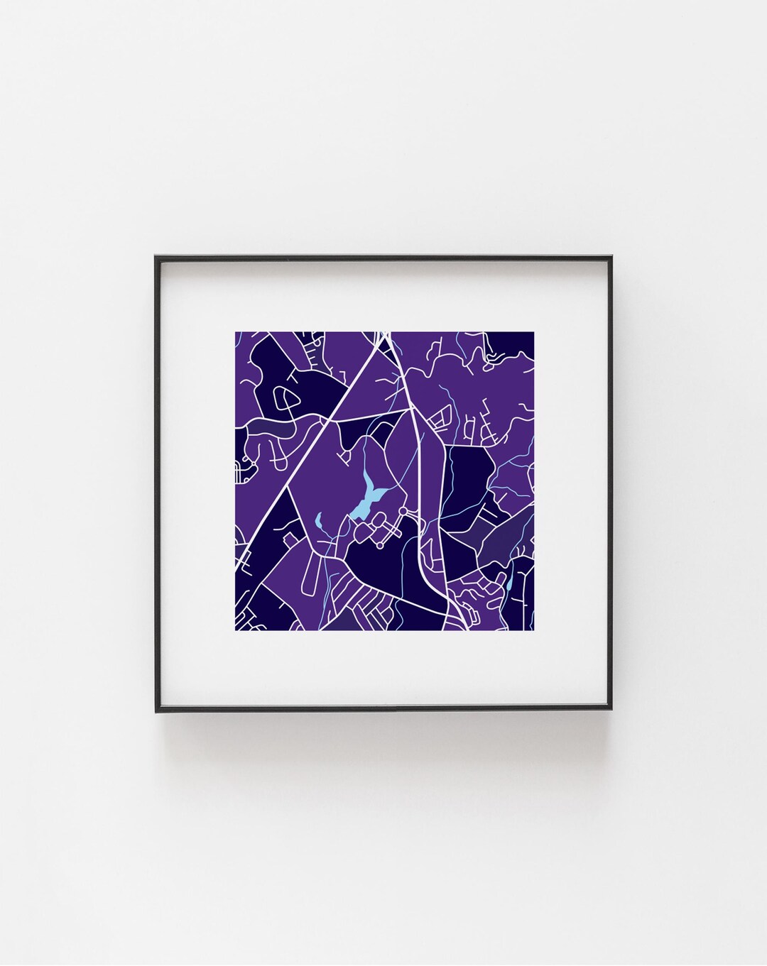 Furman University - Map Print - Etsy