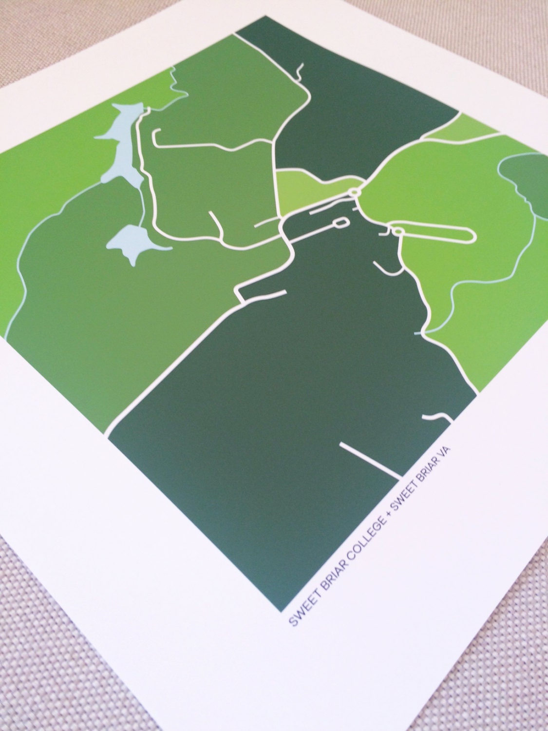 Sweet Briar College Map Print - Etsy