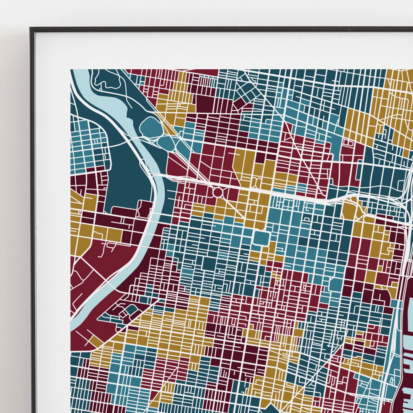 Philadelphia PA Map Print - Etsy