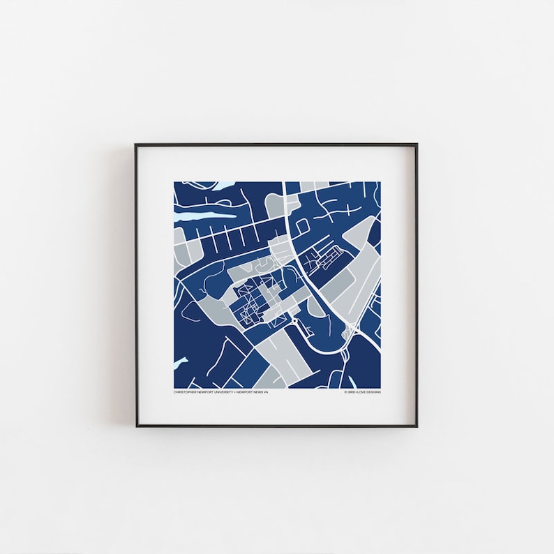 Christopher Newport University Map Print - Etsy.de