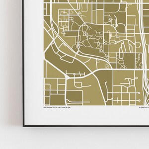 Georgia Tech - Map Print - Etsy
