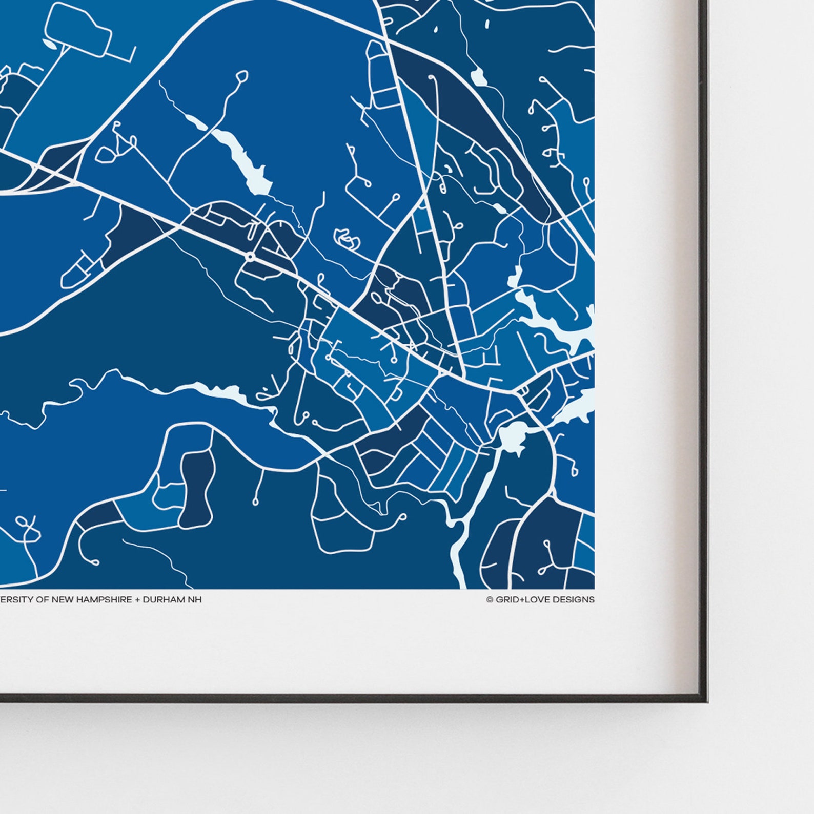 University of New Hampshire Map Print - Etsy