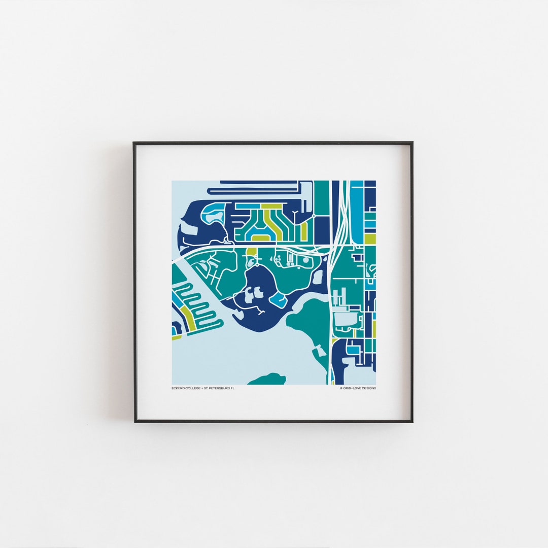 Eckerd College - Map Print - Etsy