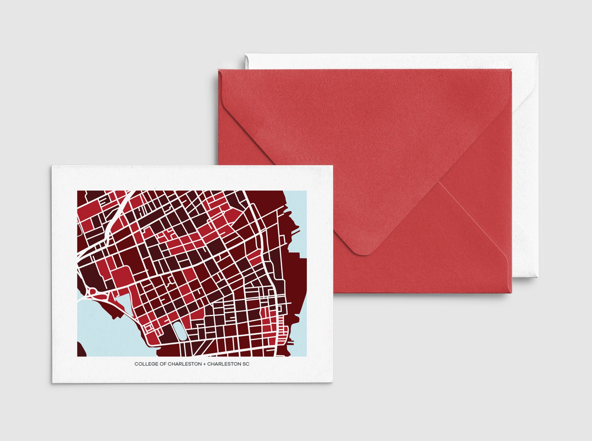 College of Charleston Map Cards - Etsy