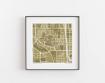 Georgia Tech Map Print - Etsy