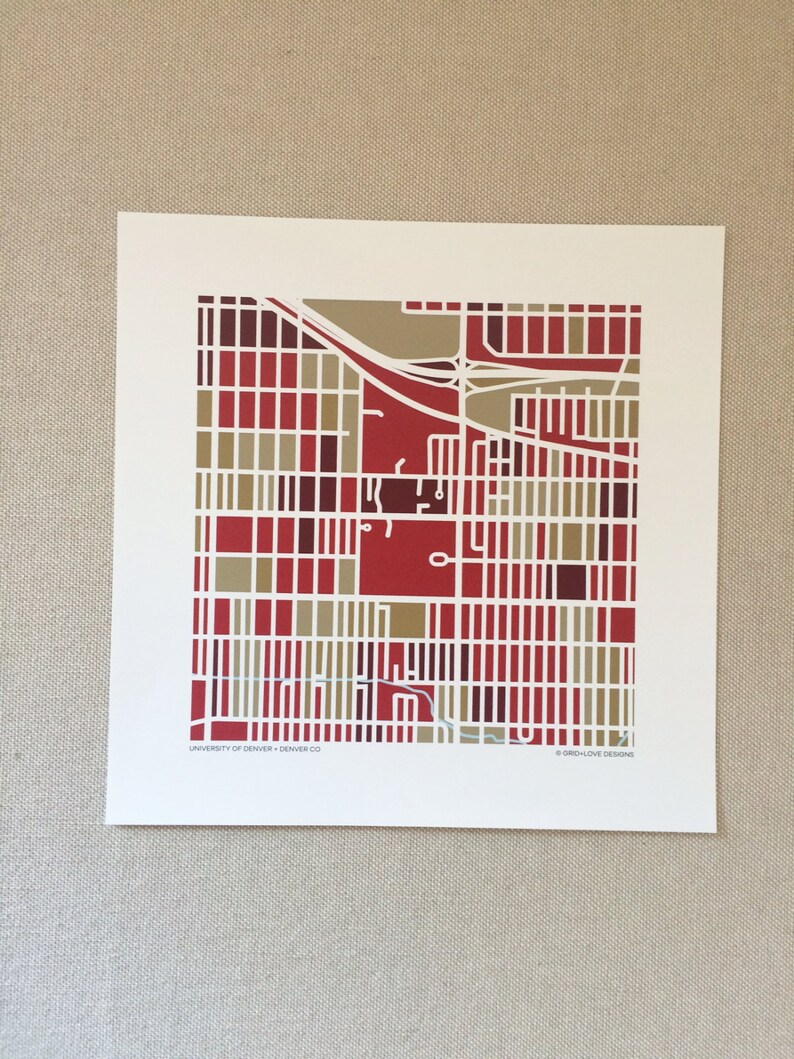 University of Denver Map Print - Etsy