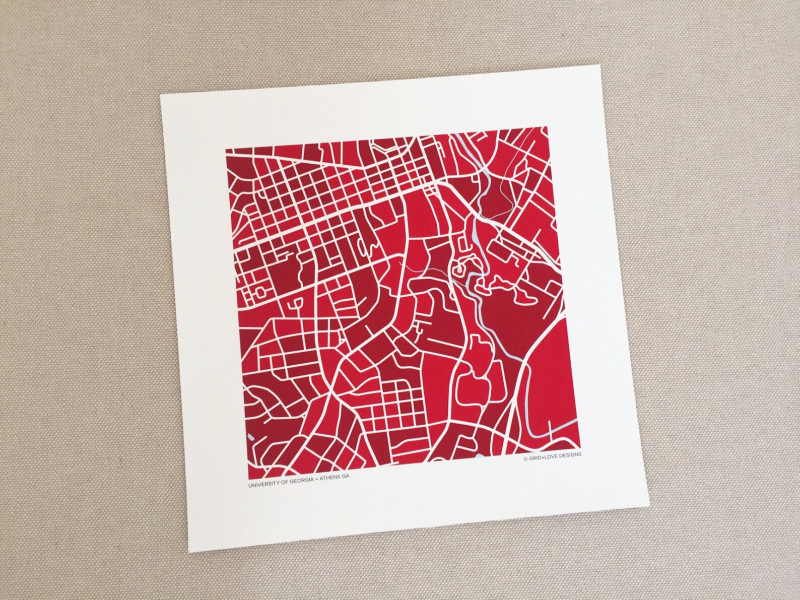 University of Georgia Map Print - Etsy