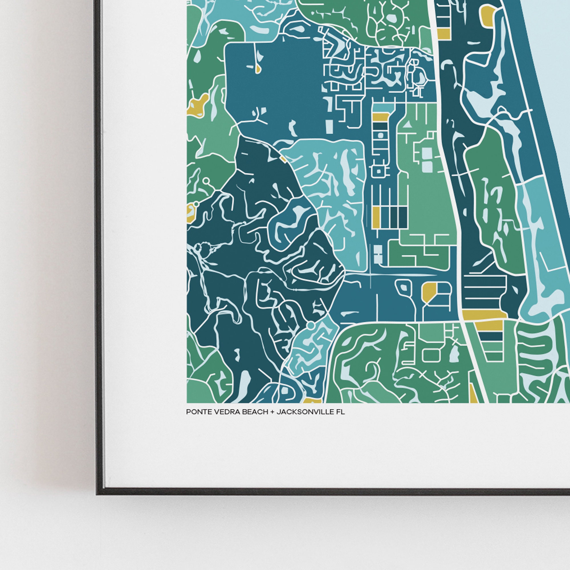 Ponte Vedra Beach FL Map Print - Etsy
