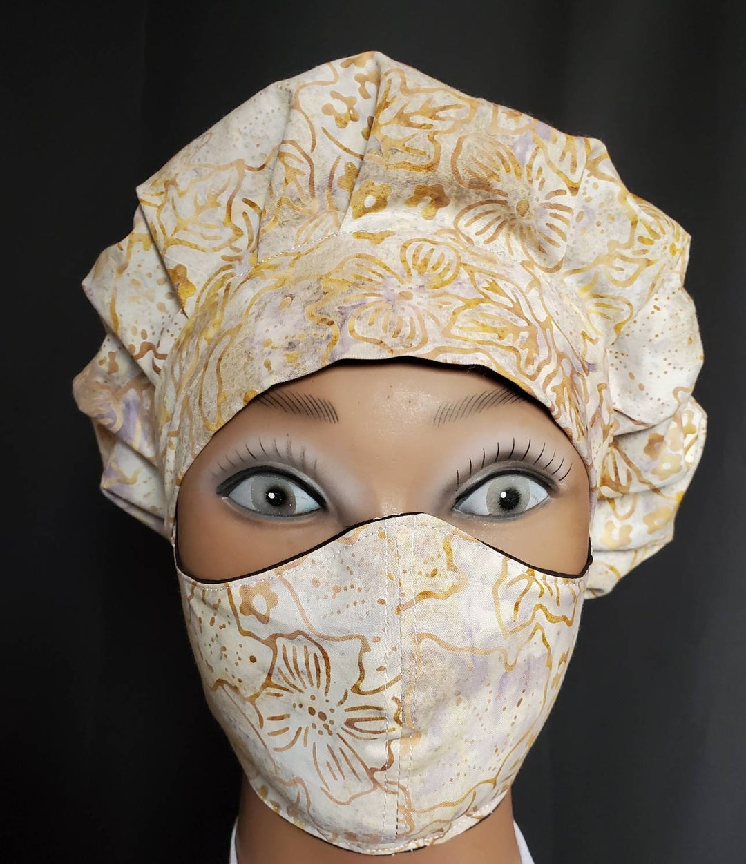 Scrub Bonnet/mask Sets - Etsy