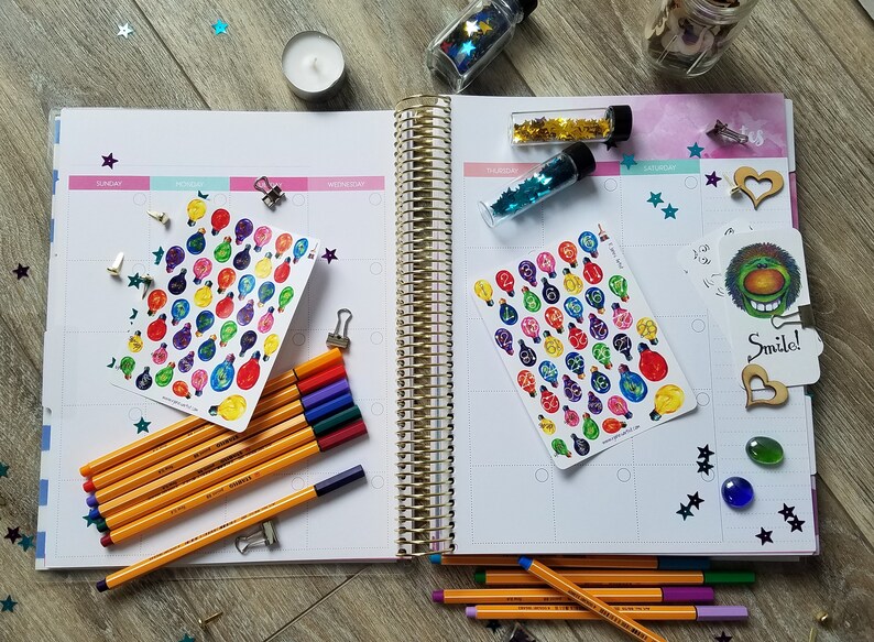 Light Bulb Date Covers Calendar Numbers Date Numbers - Etsy