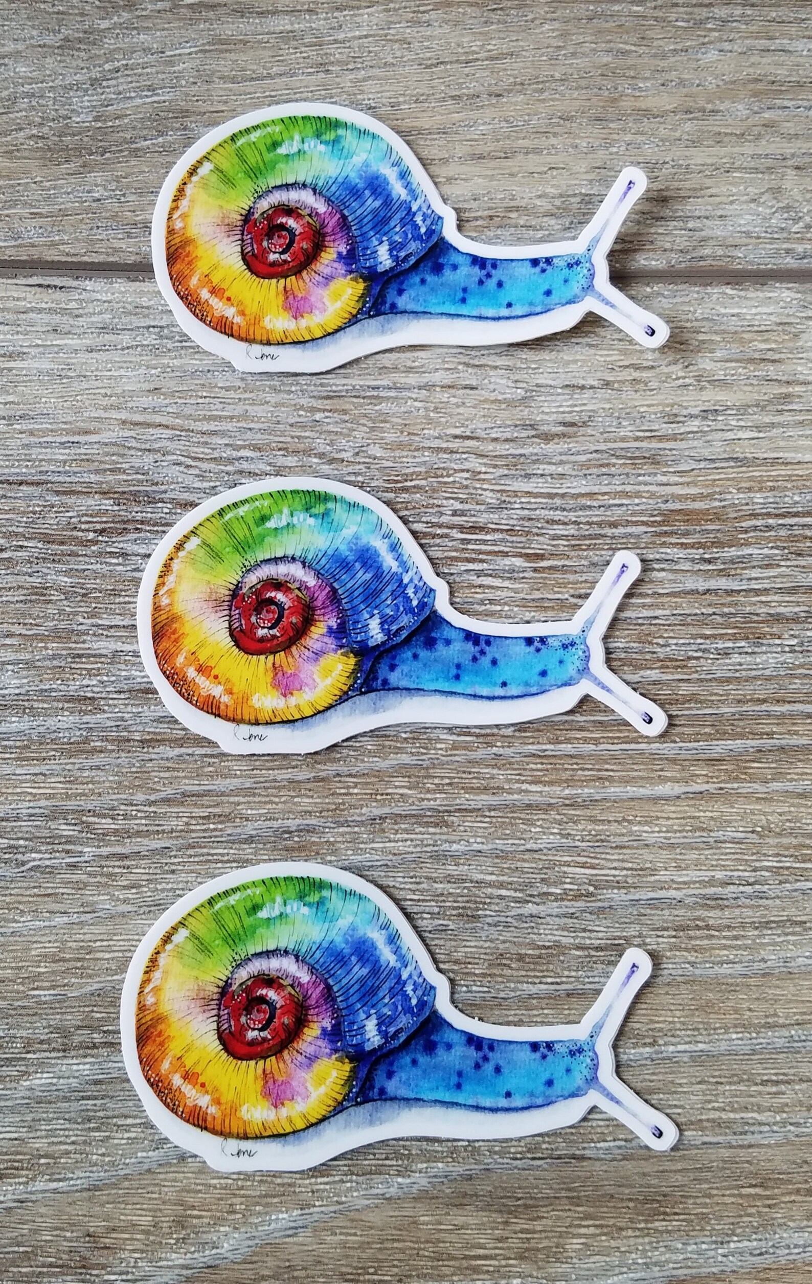 Snail Weather Proof Vinyl Decal Die Cut Decal Happy Snail | Etsy