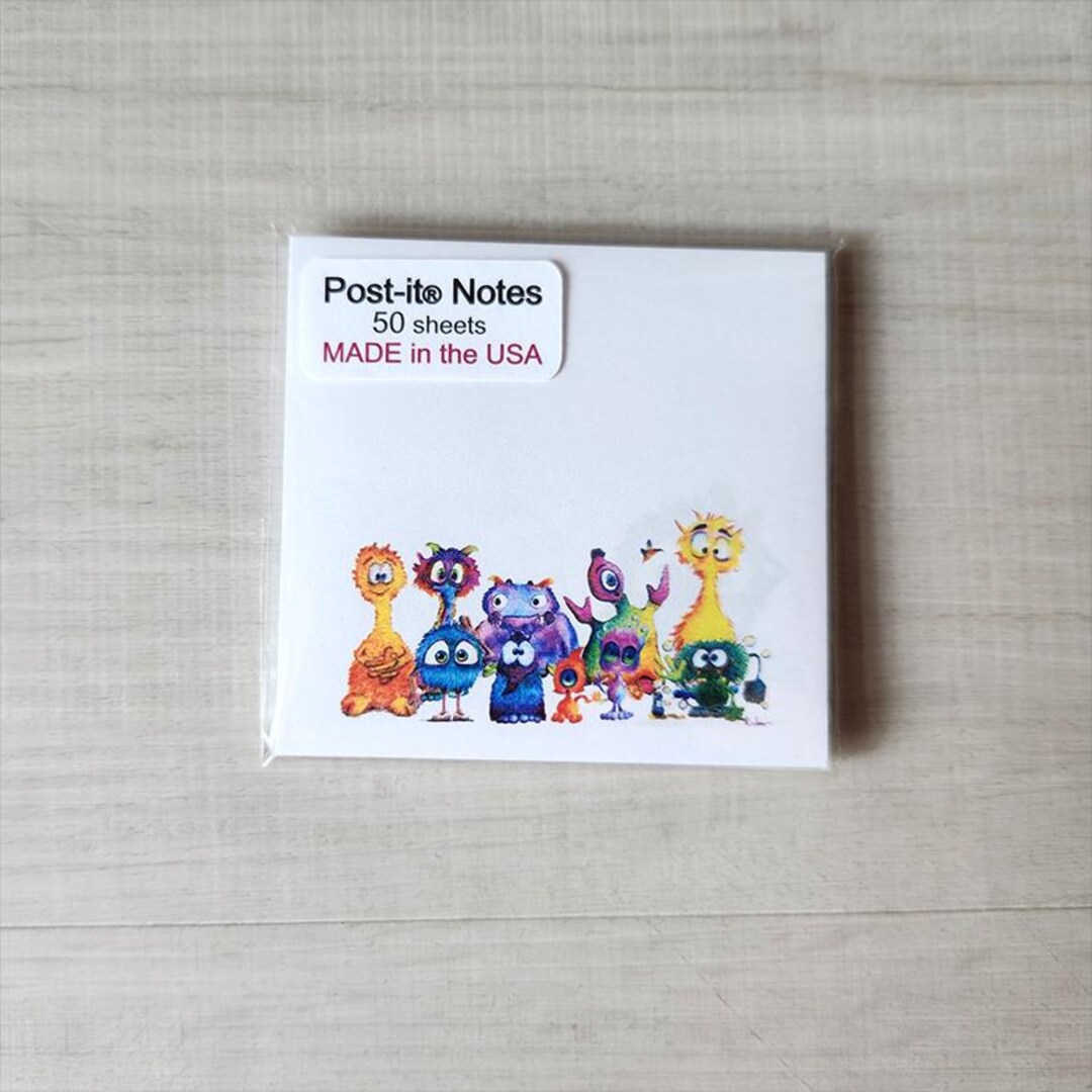 Post-it® - Sticky Notes - Monster Collection - 5 Designs per Pad, 50 ...