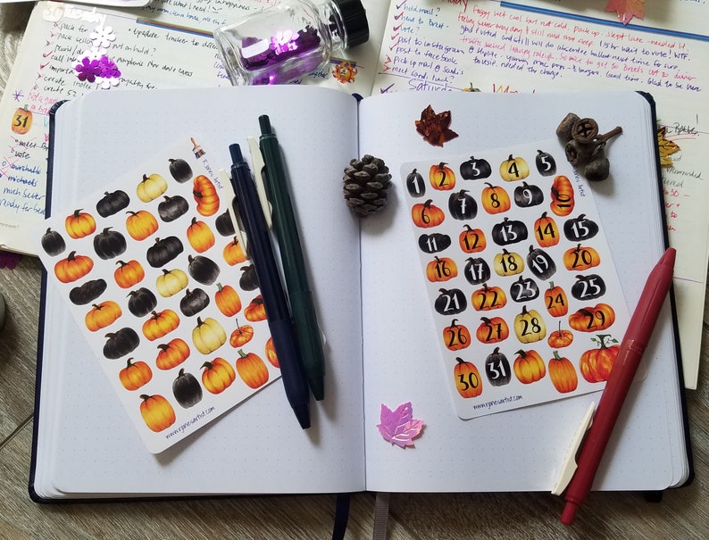 Pumpkin Date Covers Calendar Numbers Date Numbers - Etsy
