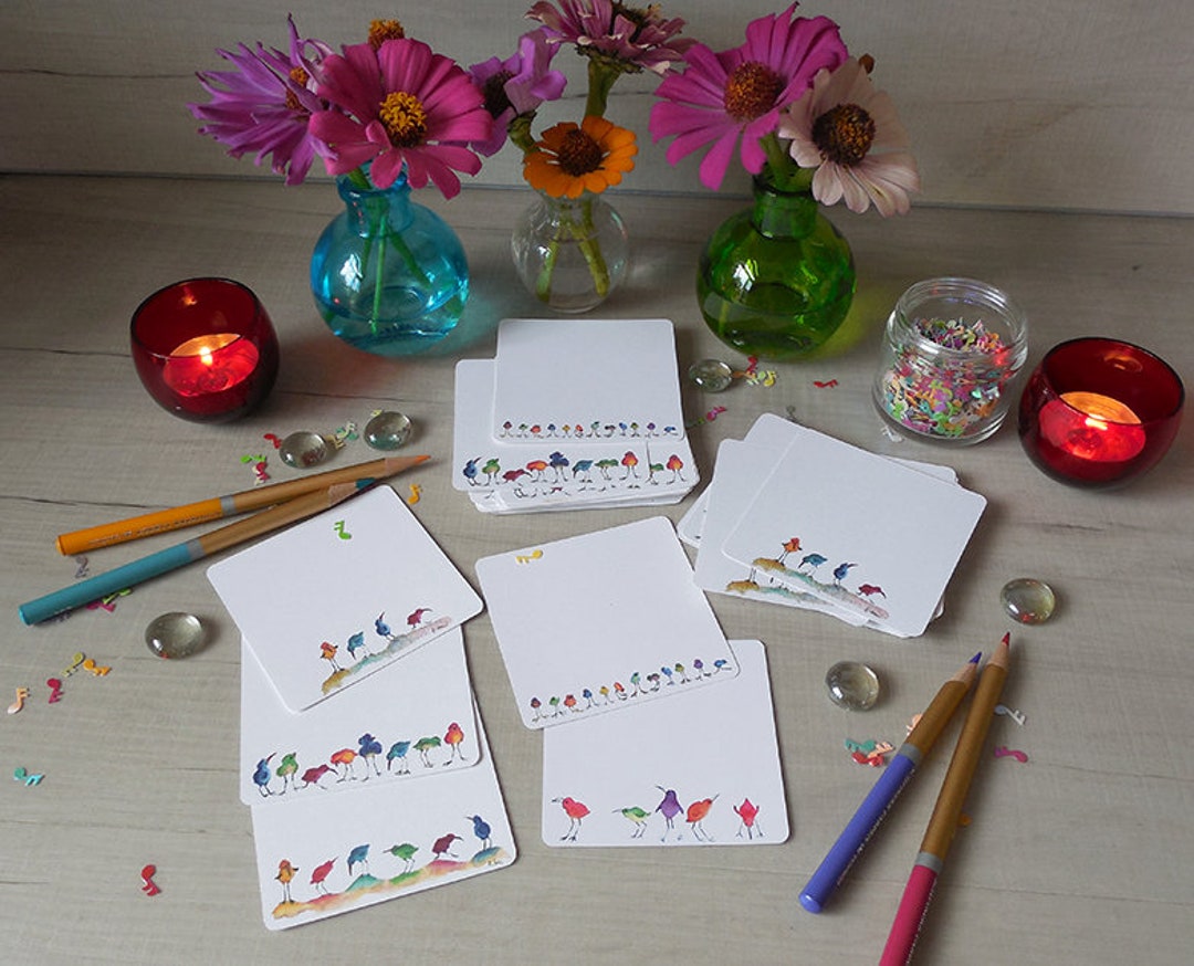 Mini Notes - 5 Designs, 60 Loose Cards - 3"x3 " Sandpiper Notes - Etsy
