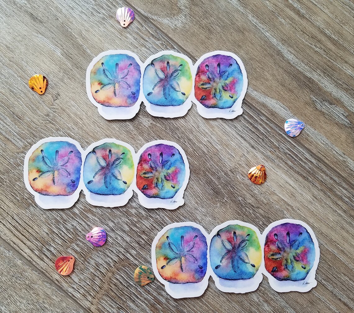 Sand Dollar Decal Weatherproof Waterproof Vinyl Sticker - Etsy