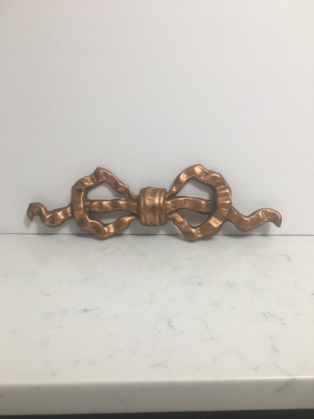 Vintage Copper Metal Bow Large Metal Stamping, Vintage French Bow Decor ...