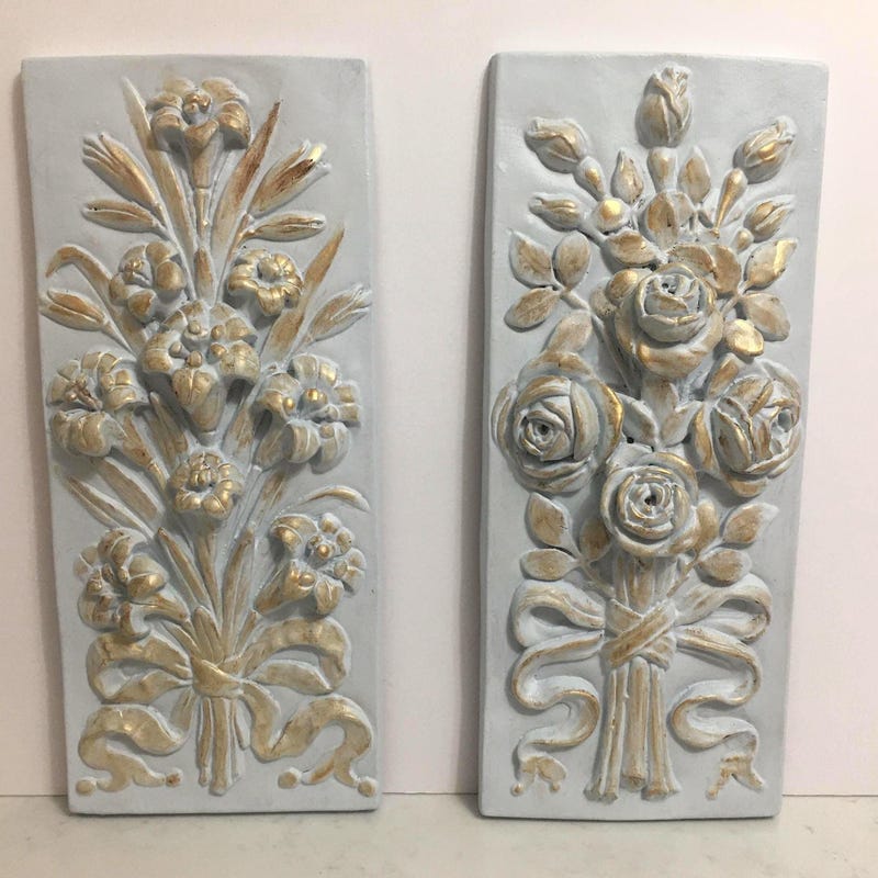Flower Plaster Art - Etsy