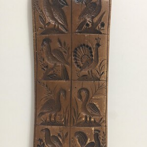 Vintage Butter Mold Wall Plaque With Bird Designs, Vintage Birds Cookie ...