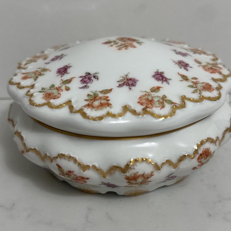 Porcelain Powder Box - Etsy