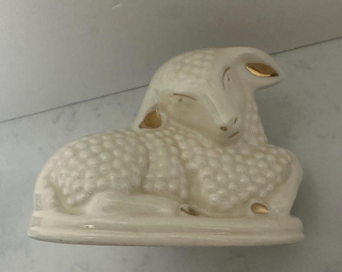 Vintage Ceramic Sheep Planter, Vintage Pottery Lamb Planter Pot ...