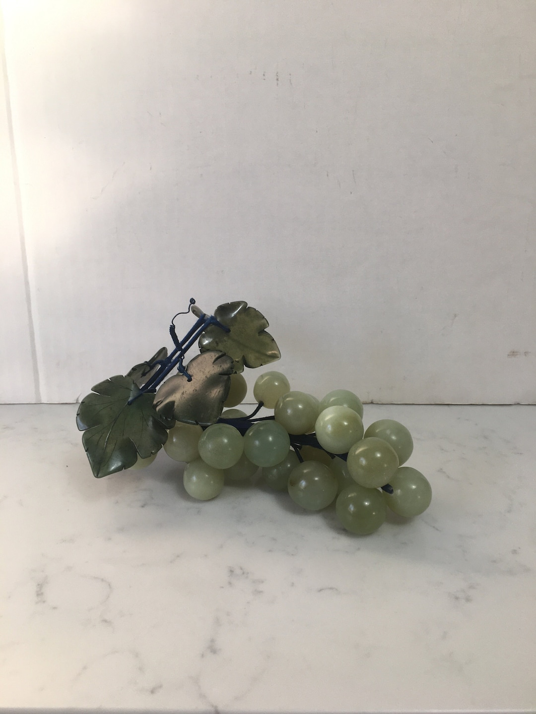 Vintage Stone Grape Cluster Sculpture, Vintage Hand-carved Aventurine ...
