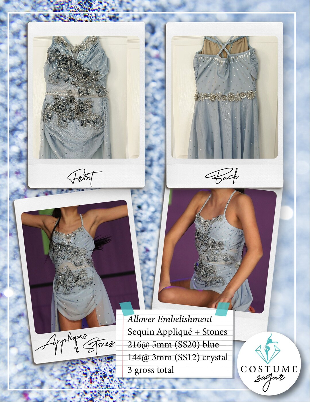 Custom Rhinestone Dance Costume - Etsy