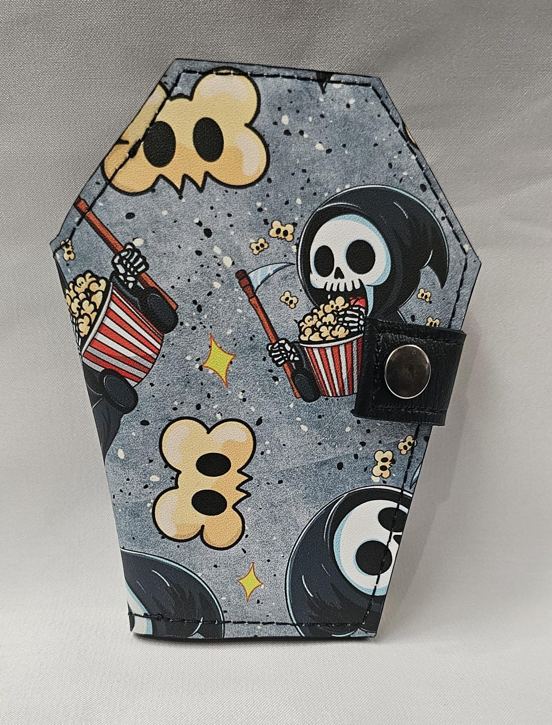 Cute Death, Reaper, Popcorn, Goth Coffin Wallet - Etsy