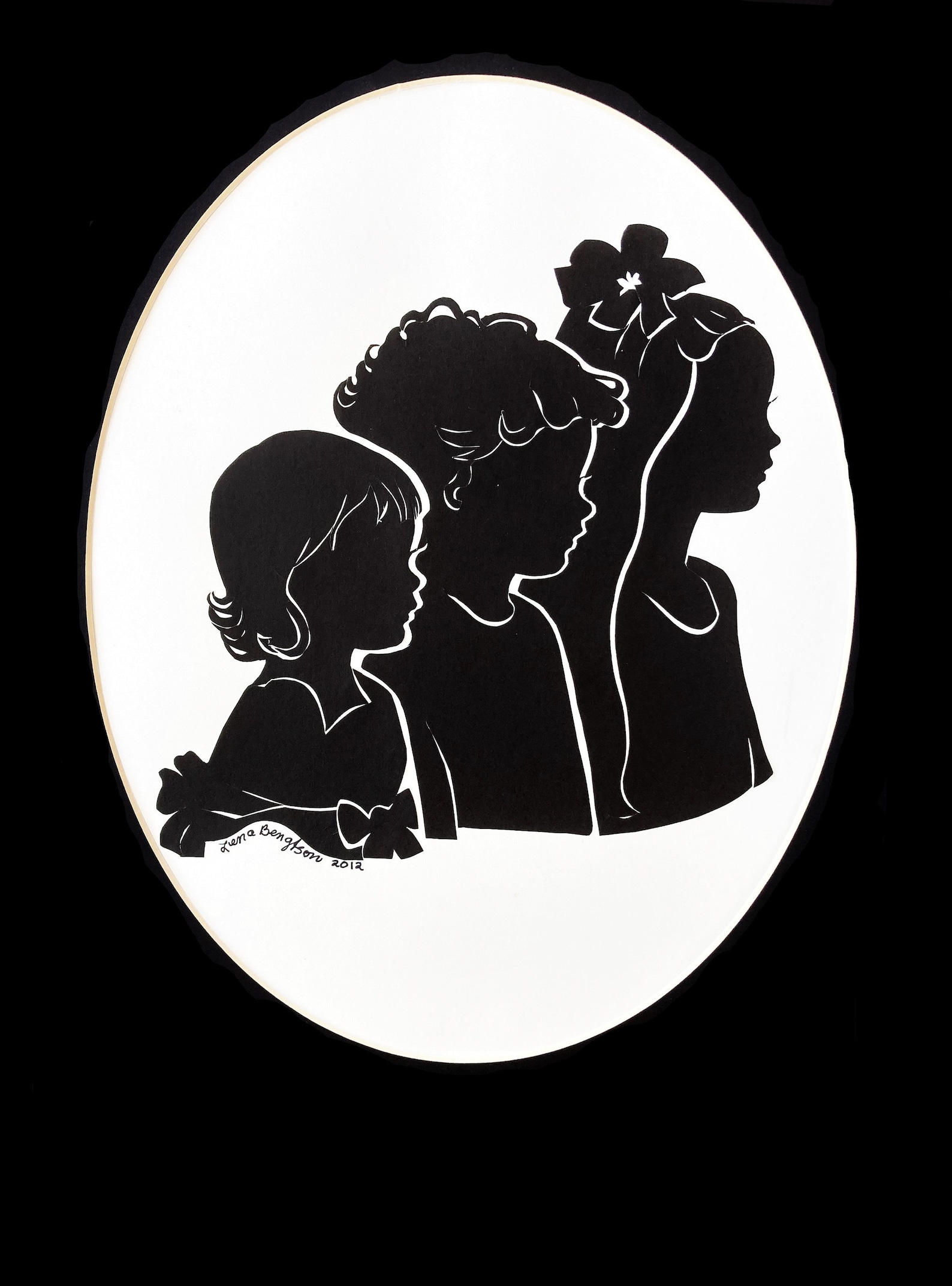 Group of 3 Silhouettes - Etsy