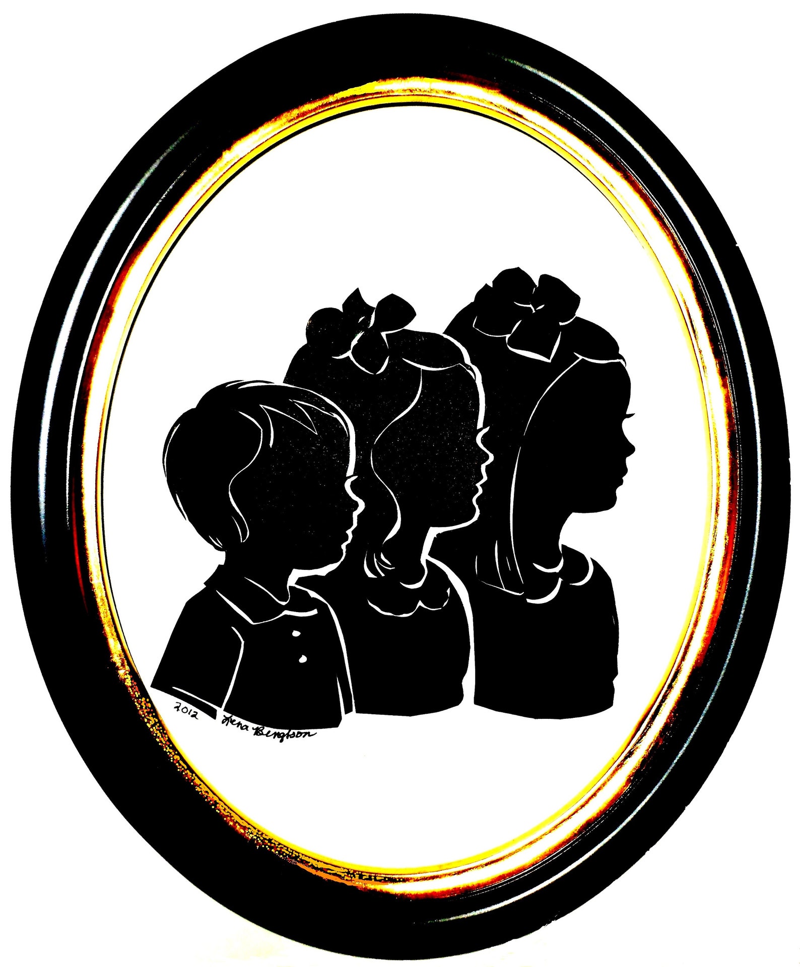 Group of 3 Silhouettes - Etsy