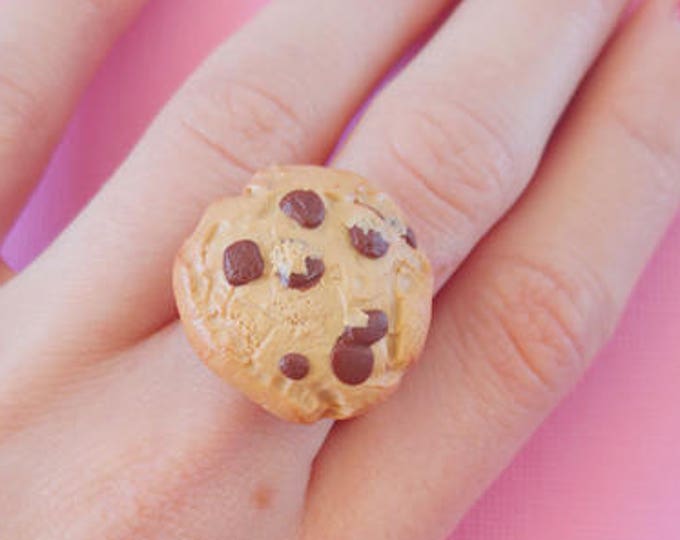 Chocolate Chip Cookie Ring Miniature Cookie Clay Food Ring - Etsy